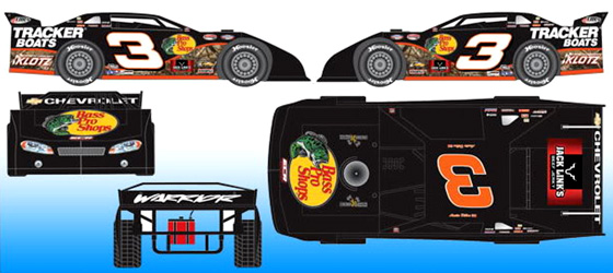 2011 Austin Dillon #3 Bass Pro Shops / Prelude - Dirt Late Model Diecast