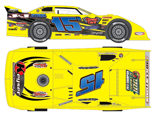 2013 Brian Birkhofer #15 World 100 Champion - Dirt Late Model Diecast