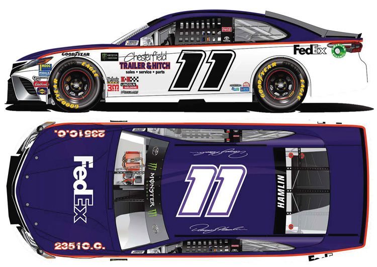 2018 Denny Hamlin #11 FedEx - Darlington Throwback NASCAR 1/24 Diecast 2018 Denny Hamlin #11 FedEx - Darlington Throwback NASCAR 1/24 Diecast
