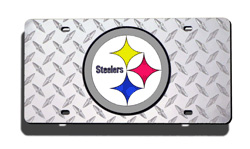 Pittsburgh Steelers - Diamond Plate NFL Laser Tag License Plate