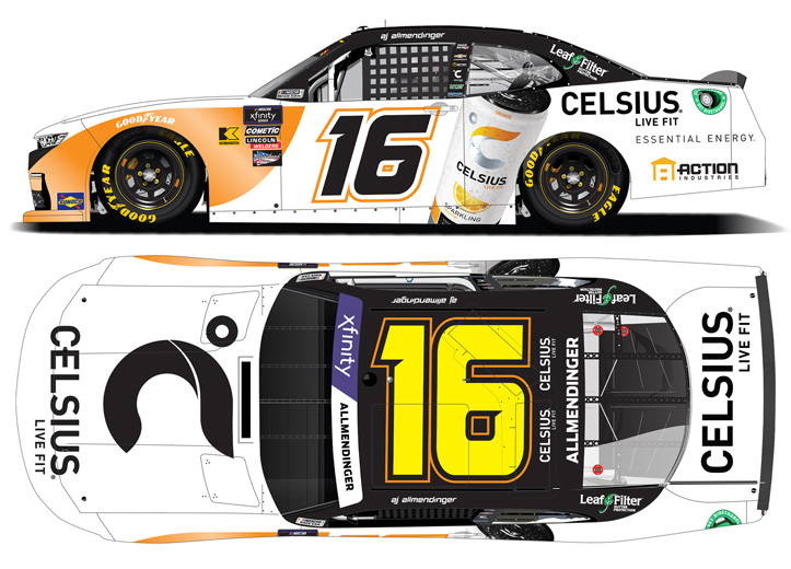 2024 A.J. Allmendinger #16 CELSIUS NASCAR 1/24 Diecast